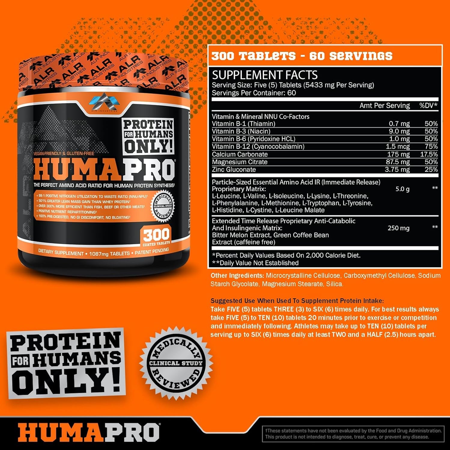 ALRI HumaPro Tablets | Essential Aminos — Tiger Fitness