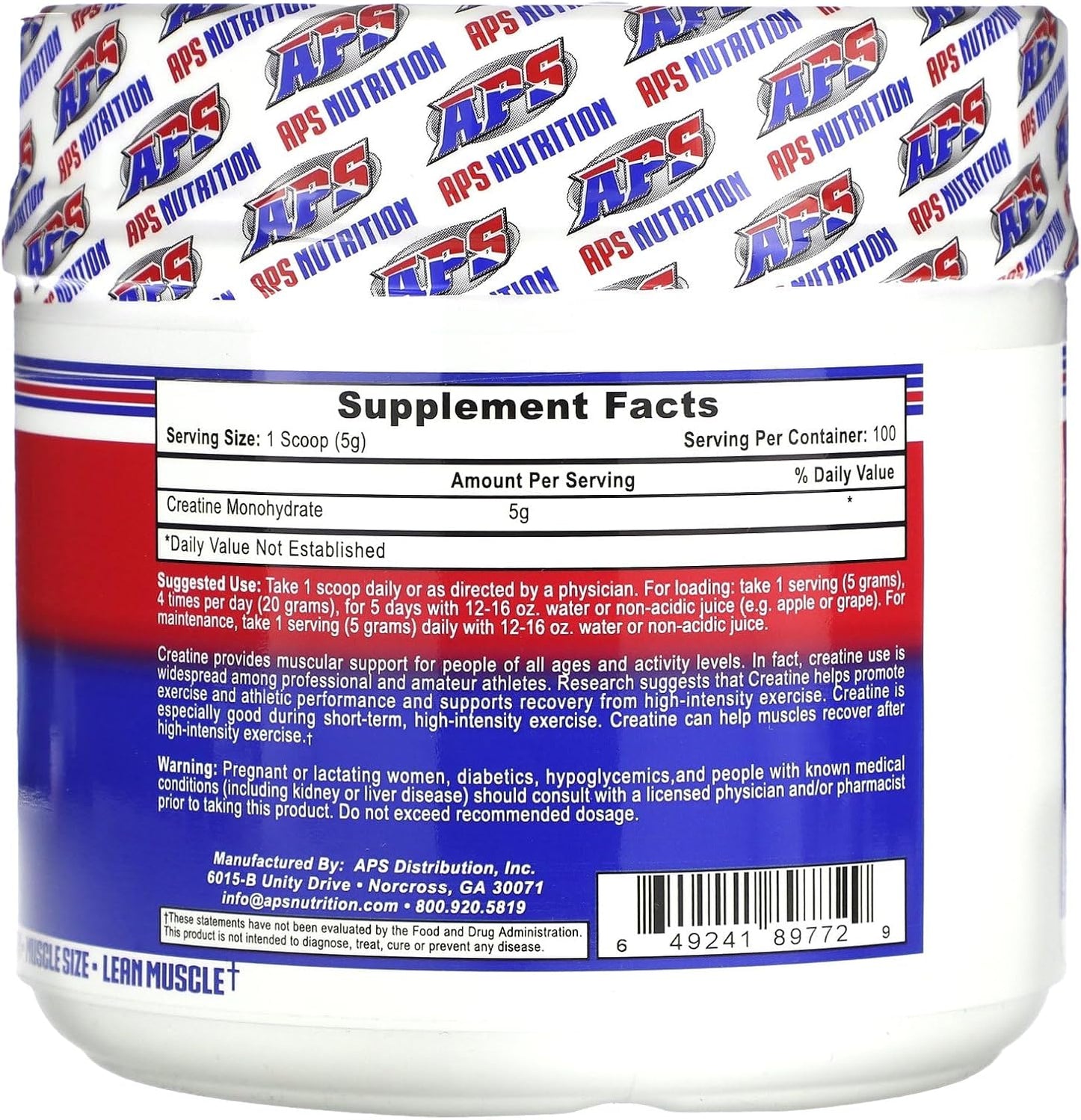 APS Creatine Monohydrate | Strength, Power & Muscle — Tiger Fitness