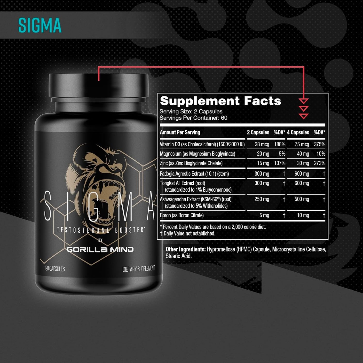 Gorilla Mind Sigma | Testosterone & Vitality Support | TigerFitness ...