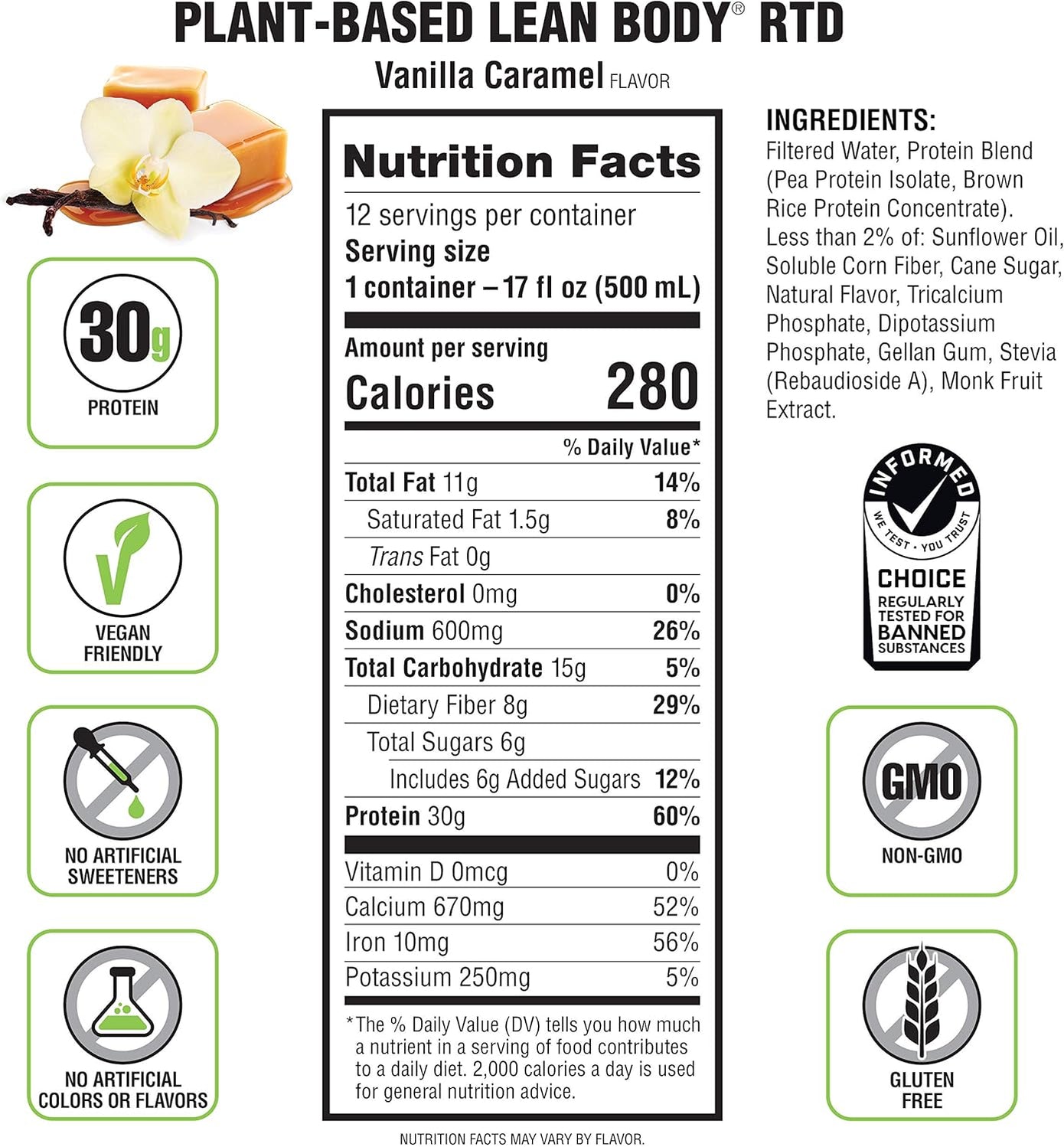 Buy Labrada Plant-Based Lean Body RTD | High Protein Vegan Shake ...