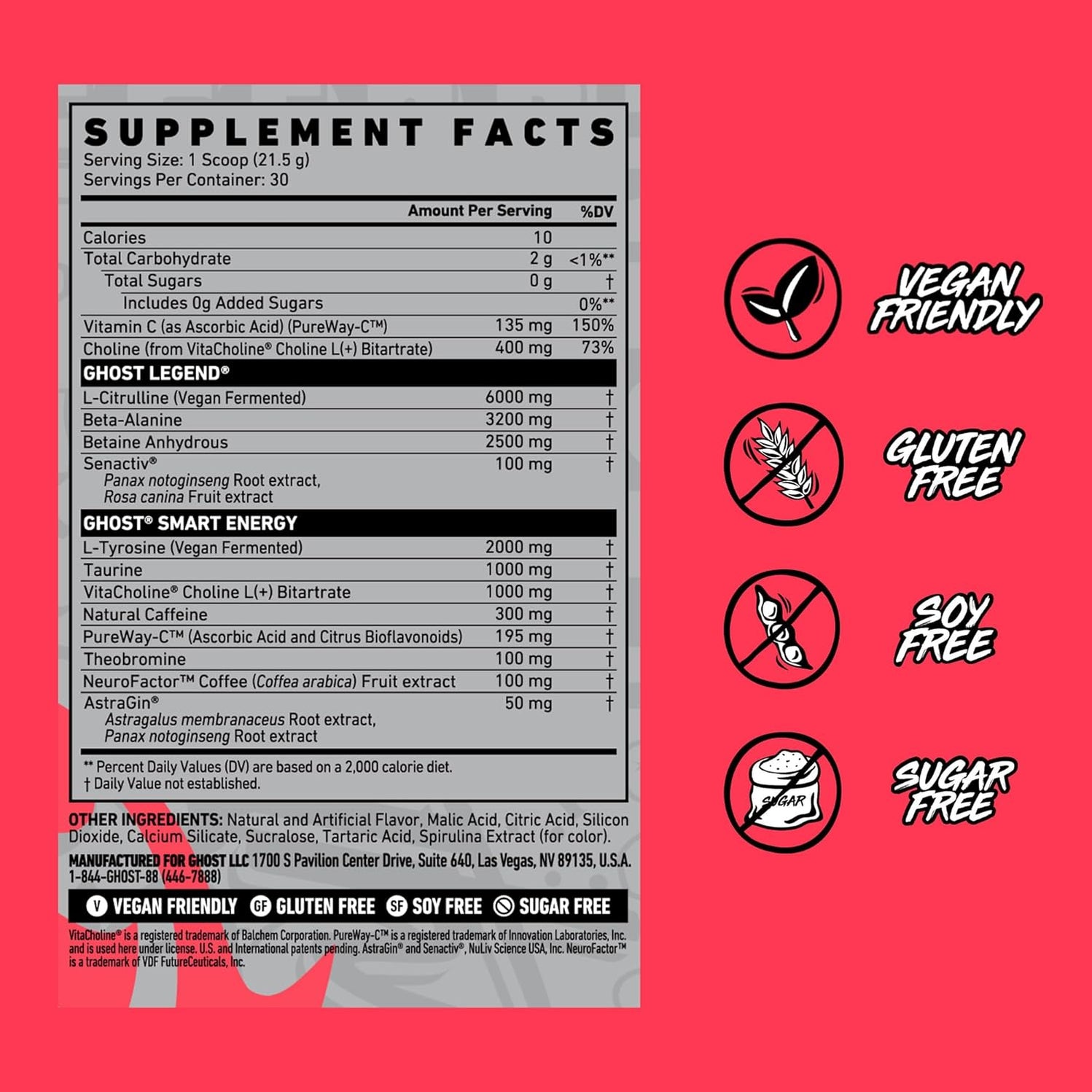 GHOST Legend V4 Pre-Workout for Energy & Focus — Tiger Fitness