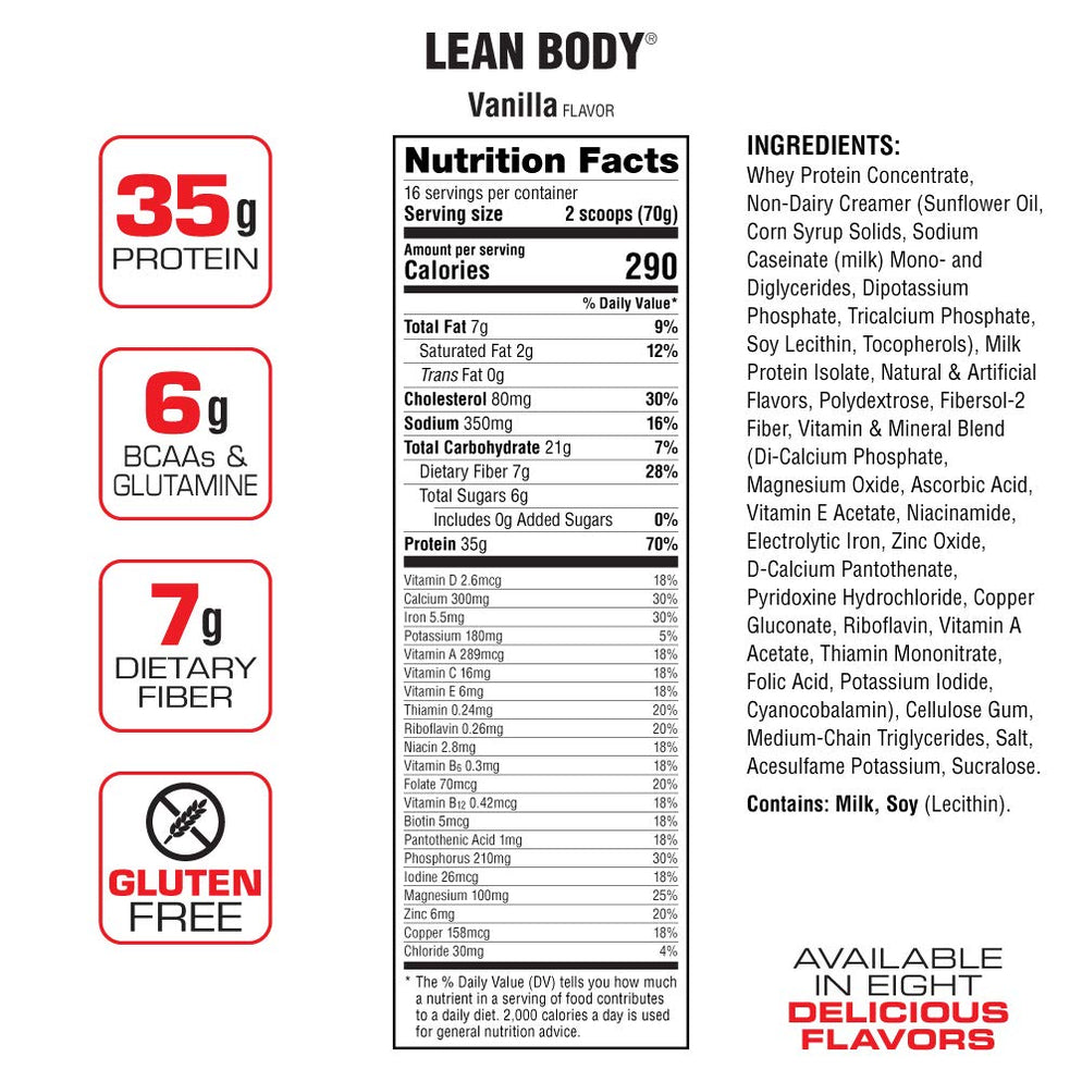 Labrada Lean Body Powder | High Protein Meal Supplement|TigerFitness ...